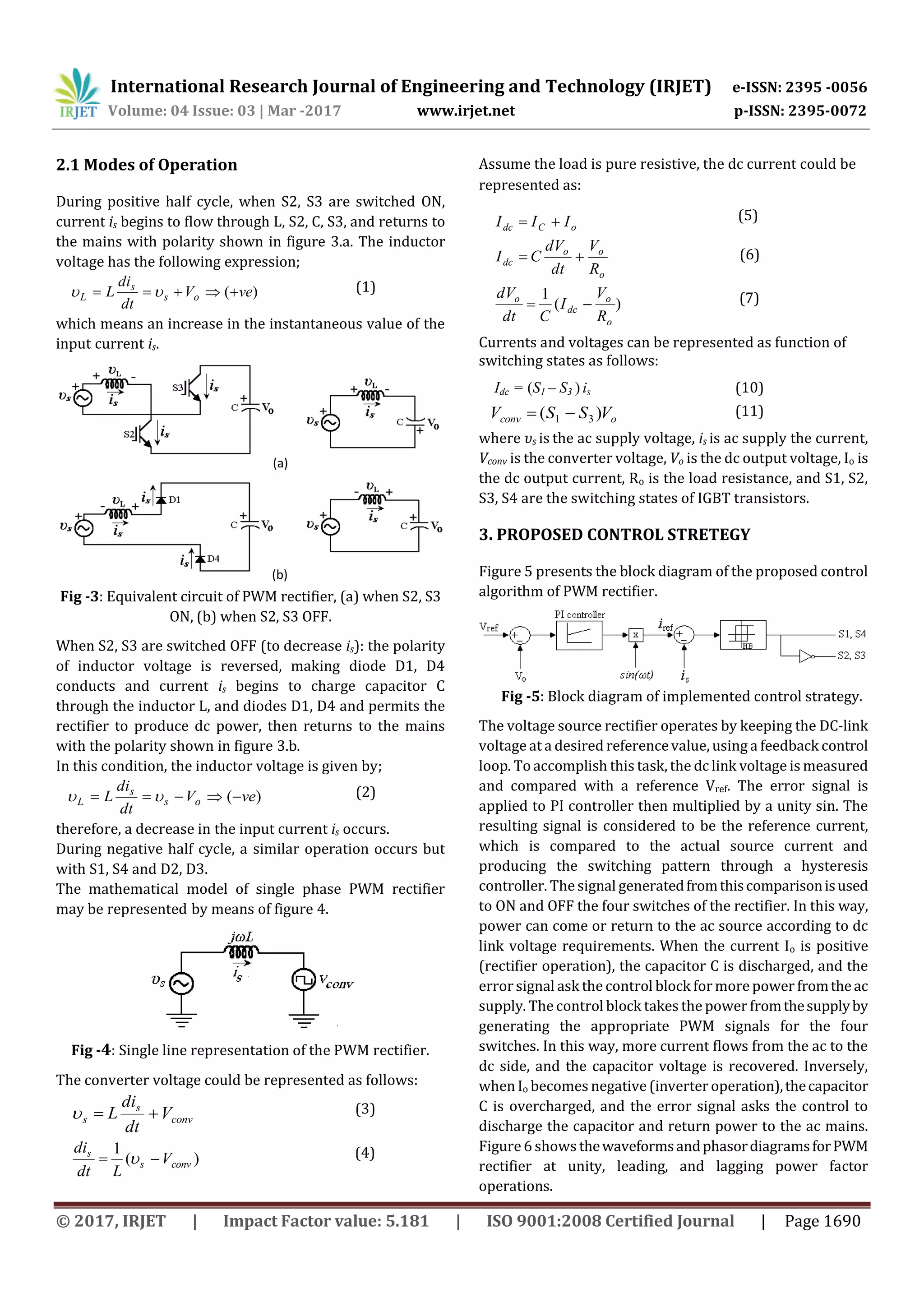 Simulation And Experimental Verification Of Single Phase Pwm Boost Rectifier With Controlled