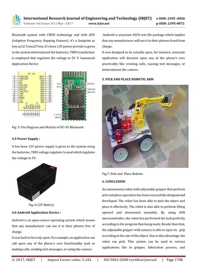 Pick and Place Robotic Arm using Android Device | PDF | Computer Peripherals | Computing