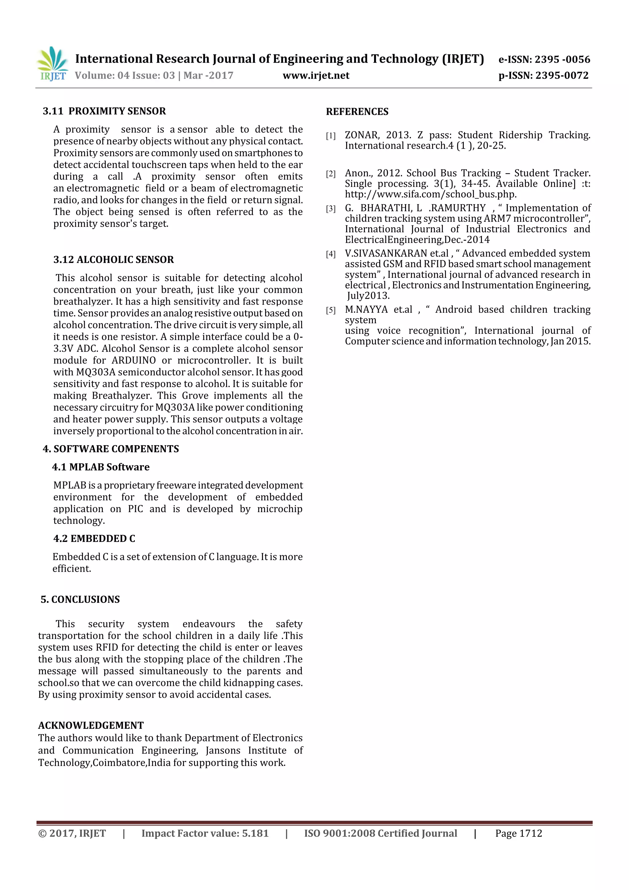 RFID Based School Children Security System | PDF