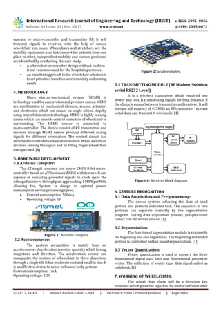 Gesture Controlled Wheelchair With Stretcher | PDF