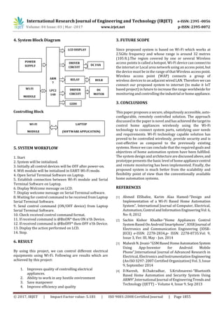 Electrical Appliances Control using Wi-Fi and Laptop | PDF