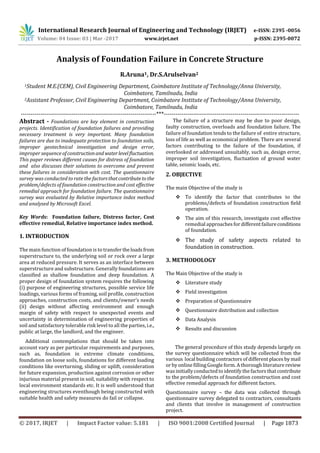 Analysis of Foundation Failure in Concrete Structure | PDF