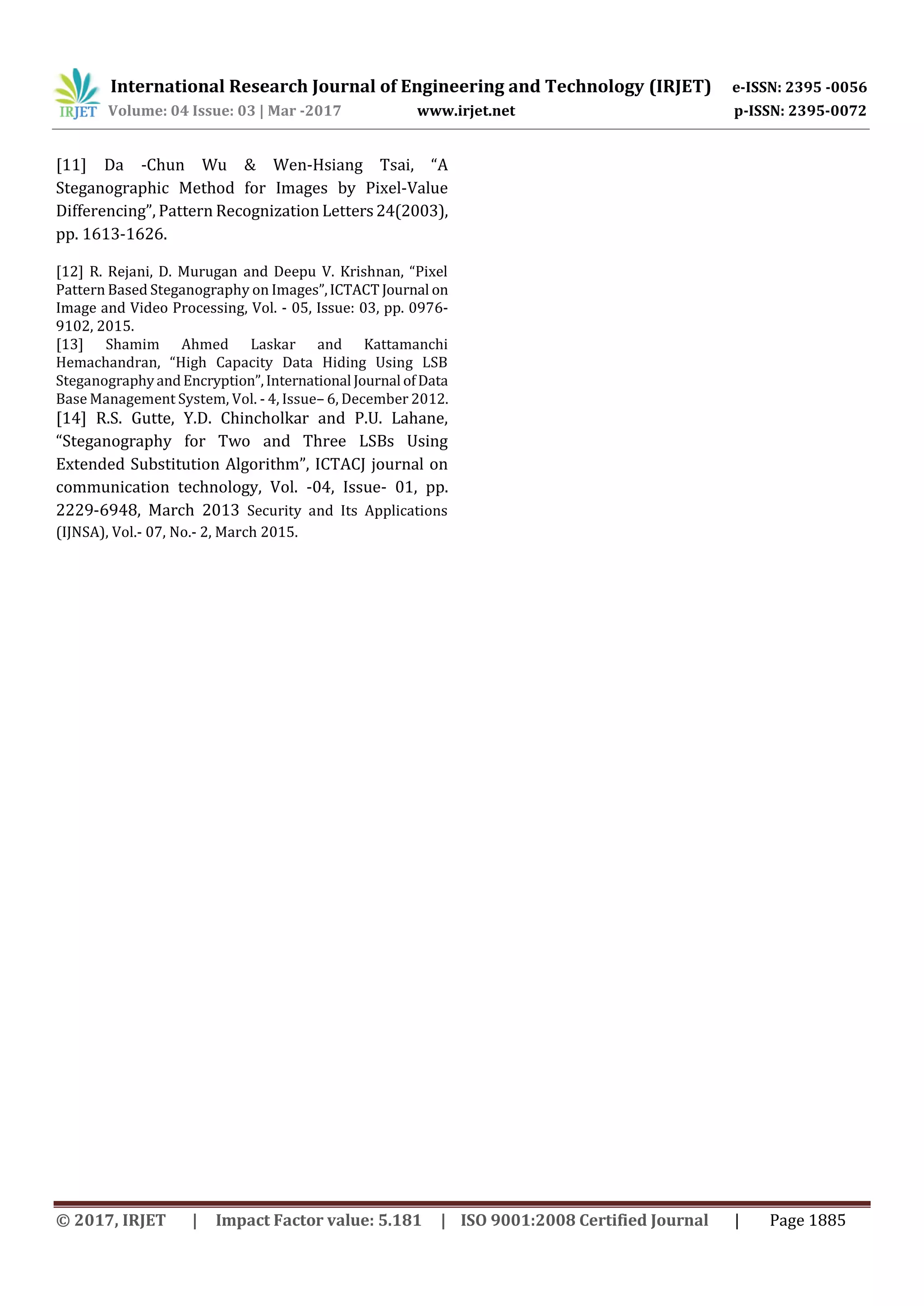 An Improved Noise Resistant Image Steganography Technique using Zero Cross Edge Detection Method ...