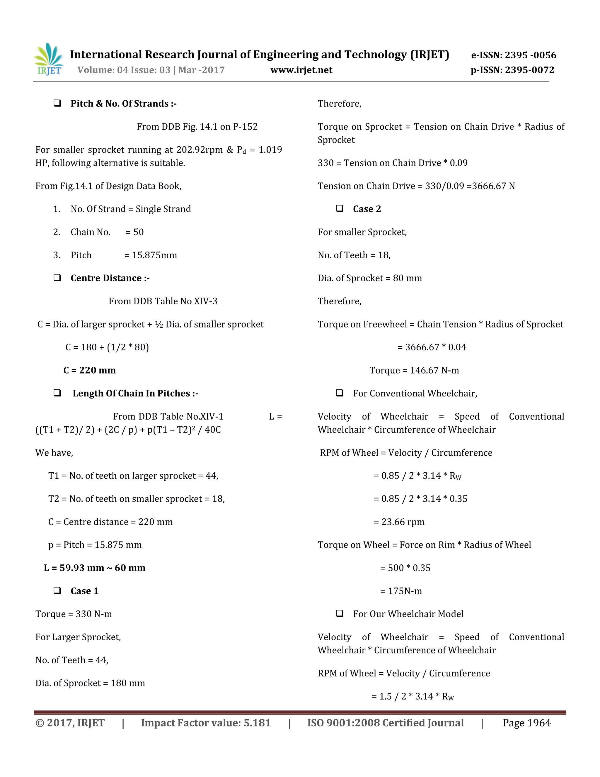Design and Fabrication of Lever Propelled Wheelchair | PDF