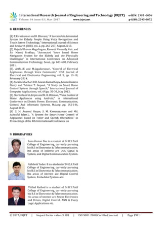 Voice Recognition Based Automation System for Medical Applications and ...