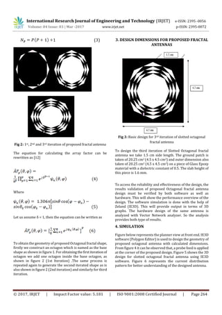 Octagonal Fractal Antenna for 5 GHz Band: Modelling and Evaluations | PDF