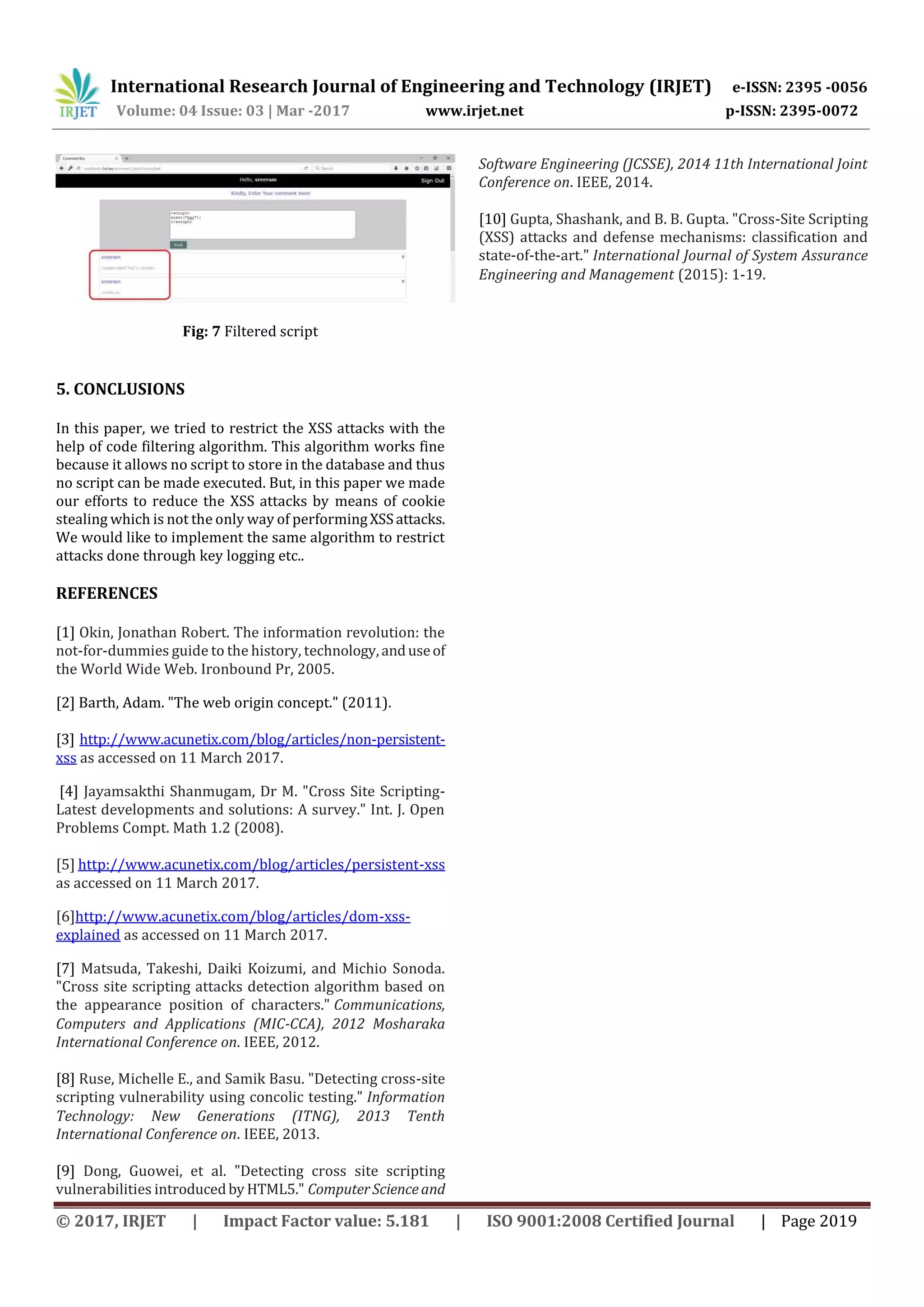 Cross Site Scripting Attacks And Preventive Measures Pdf