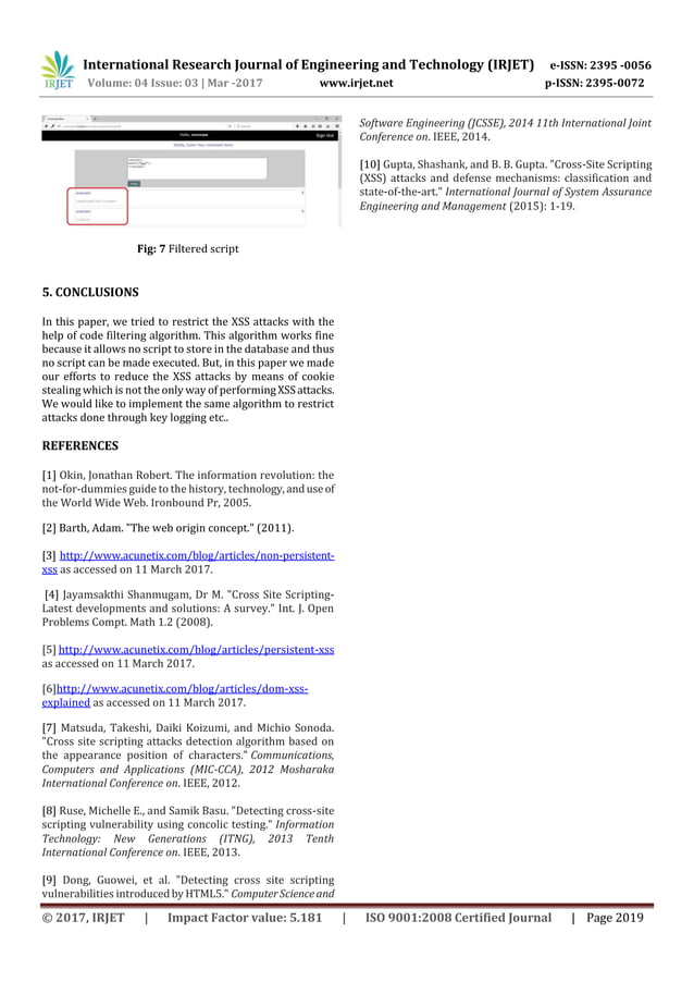 Cross Site Scripting Attacks and Preventive Measures | PDF