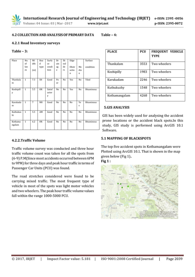 Identification of Blackspots and Accident Analysis using GIS | PDF | Geography | Science