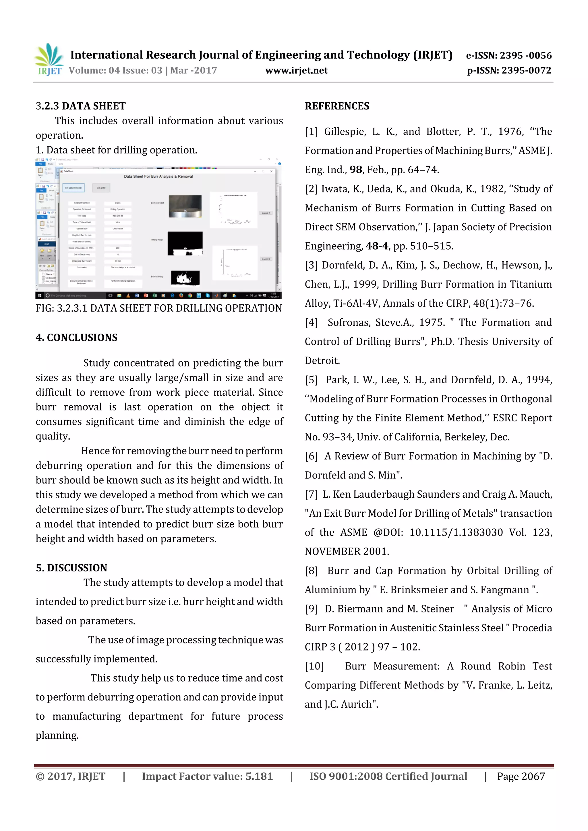 Burr Size Analysis in Drilling Process for Different Alloys using Image Processing Technique ...
