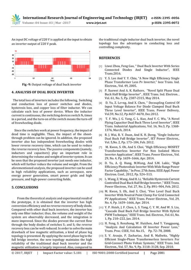 A Single Inductor Dual Buck Inverter | PDF