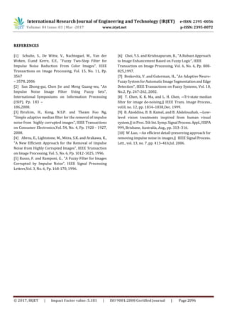 Strengthen Fuzzy Pronouncement for Impulse Noise Riddance Method for ...