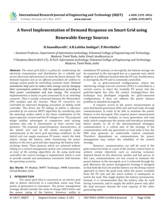 A Novel Implementation of Demand Response on Smart Grid using Renewable Energy Sources | PDF ...