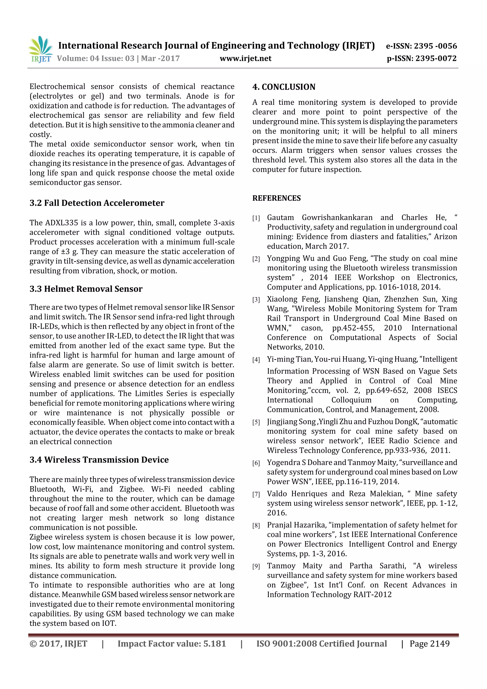 Coal Mine Safety Monitoring and Alerting System | PDF