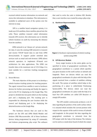 Vehicle Tracking System for School Bus by Arduino | PDF