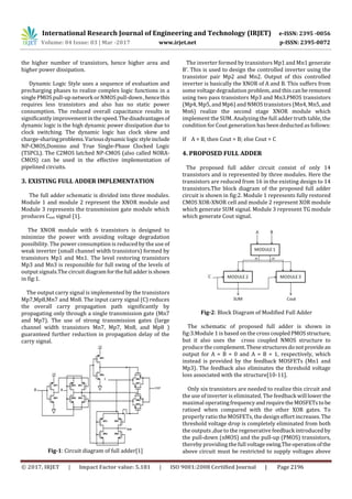 Delay Optimized Full Adder Design for High Speed VLSI Applications | PDF