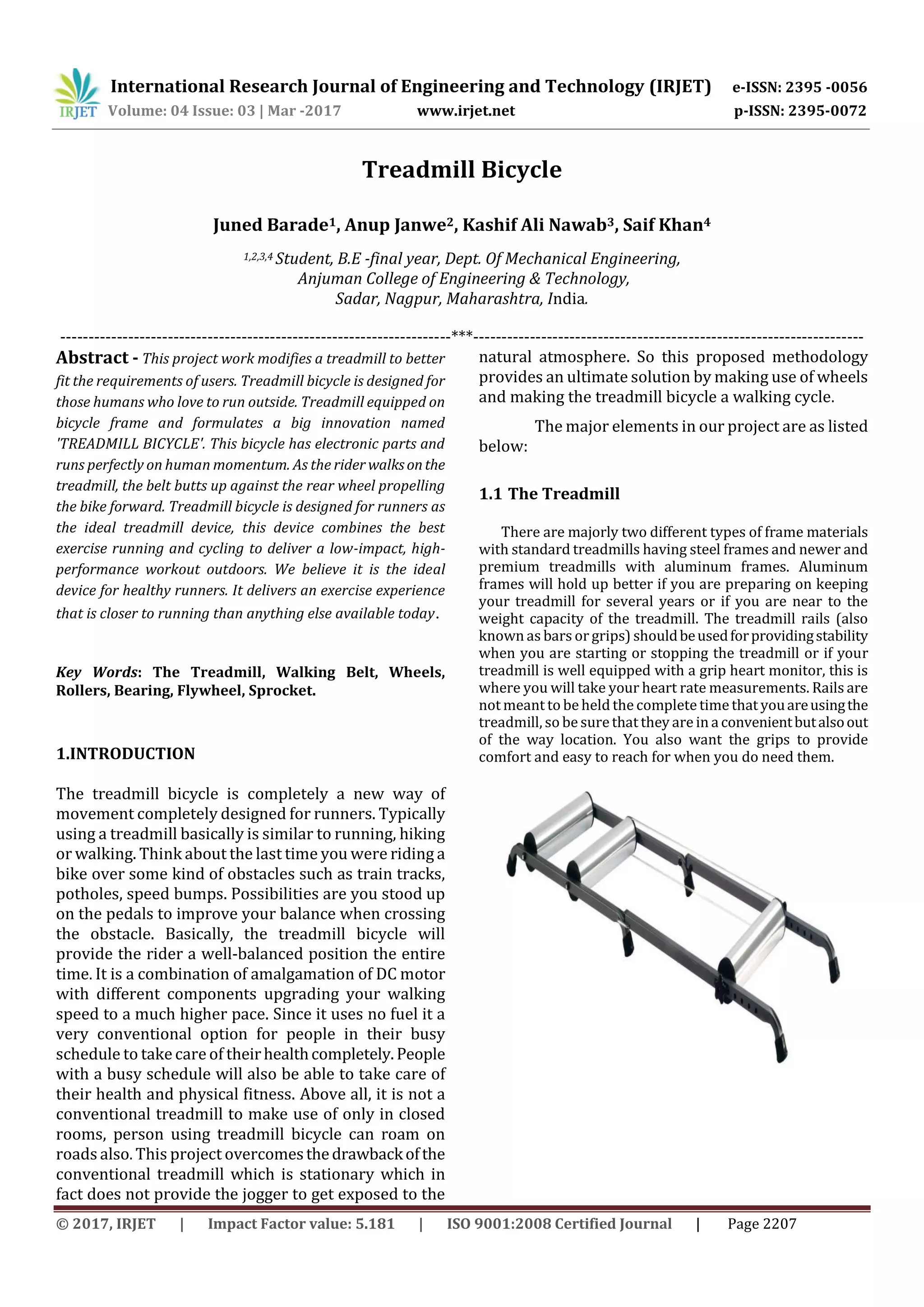 Treadmill Bicycle | PDF