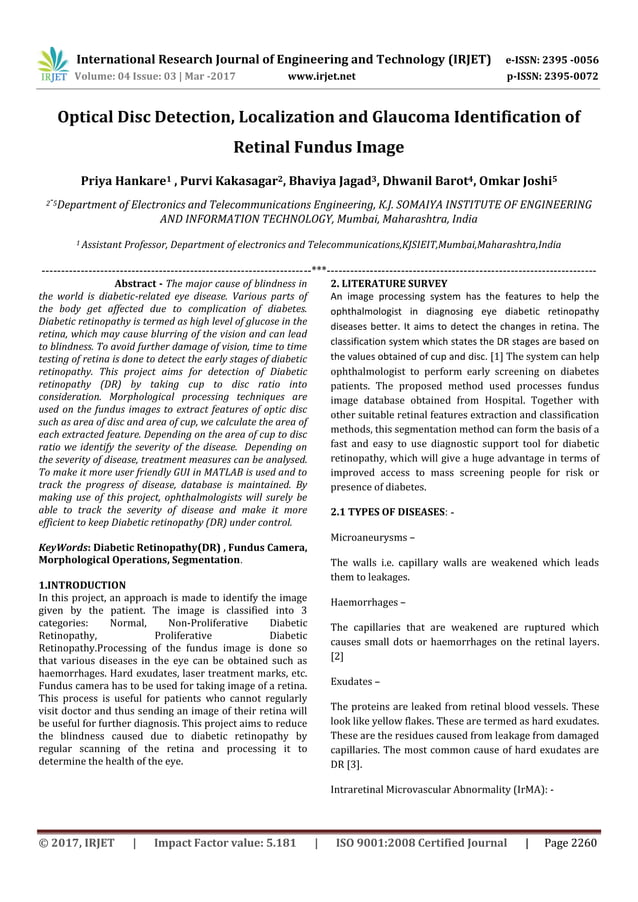 Optical Disc Detection Localization And Glaucoma Identification Of Retinal Fundus Image Pdf