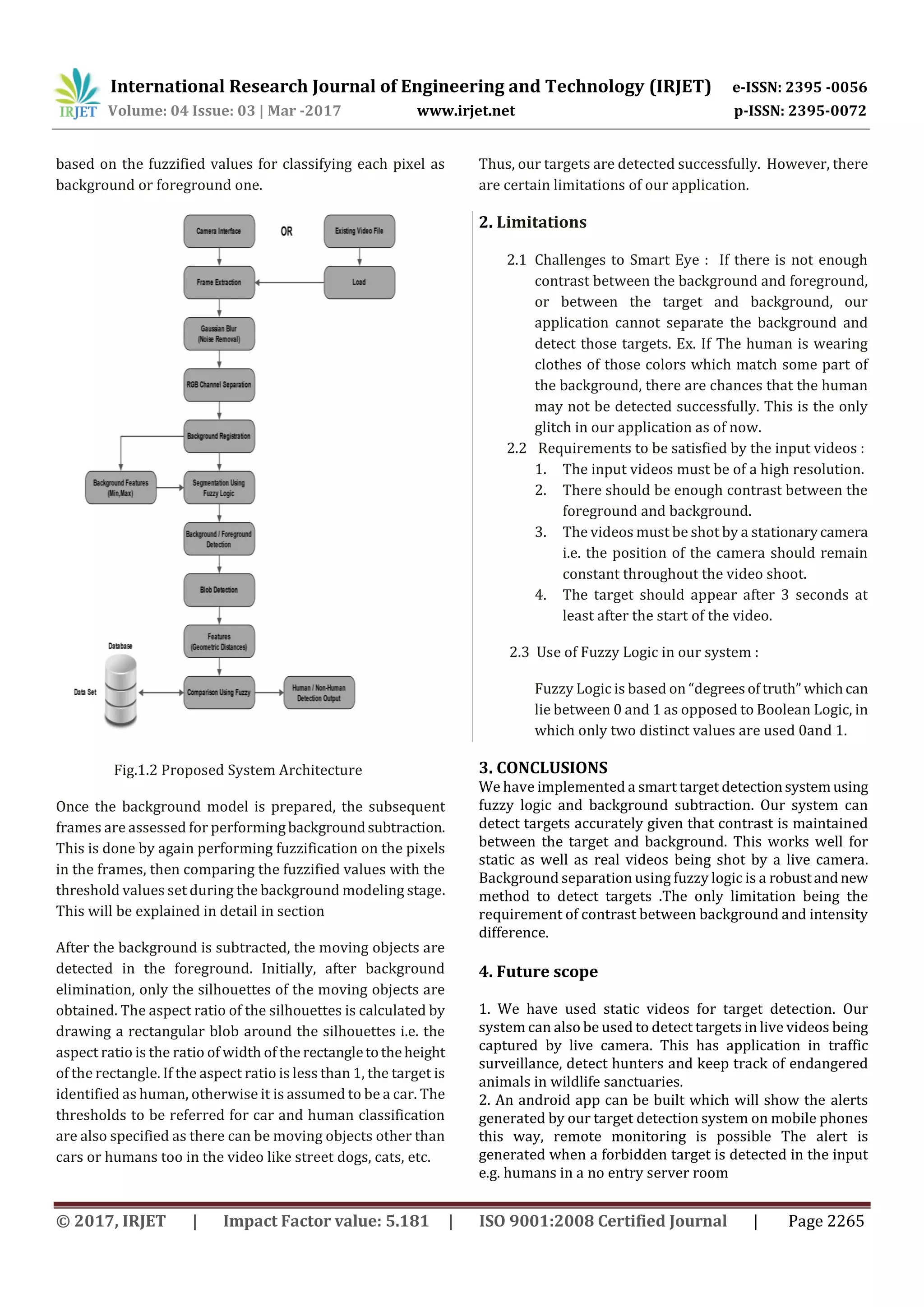 A Smart Target Detection System Using Fuzzy Logic And Background