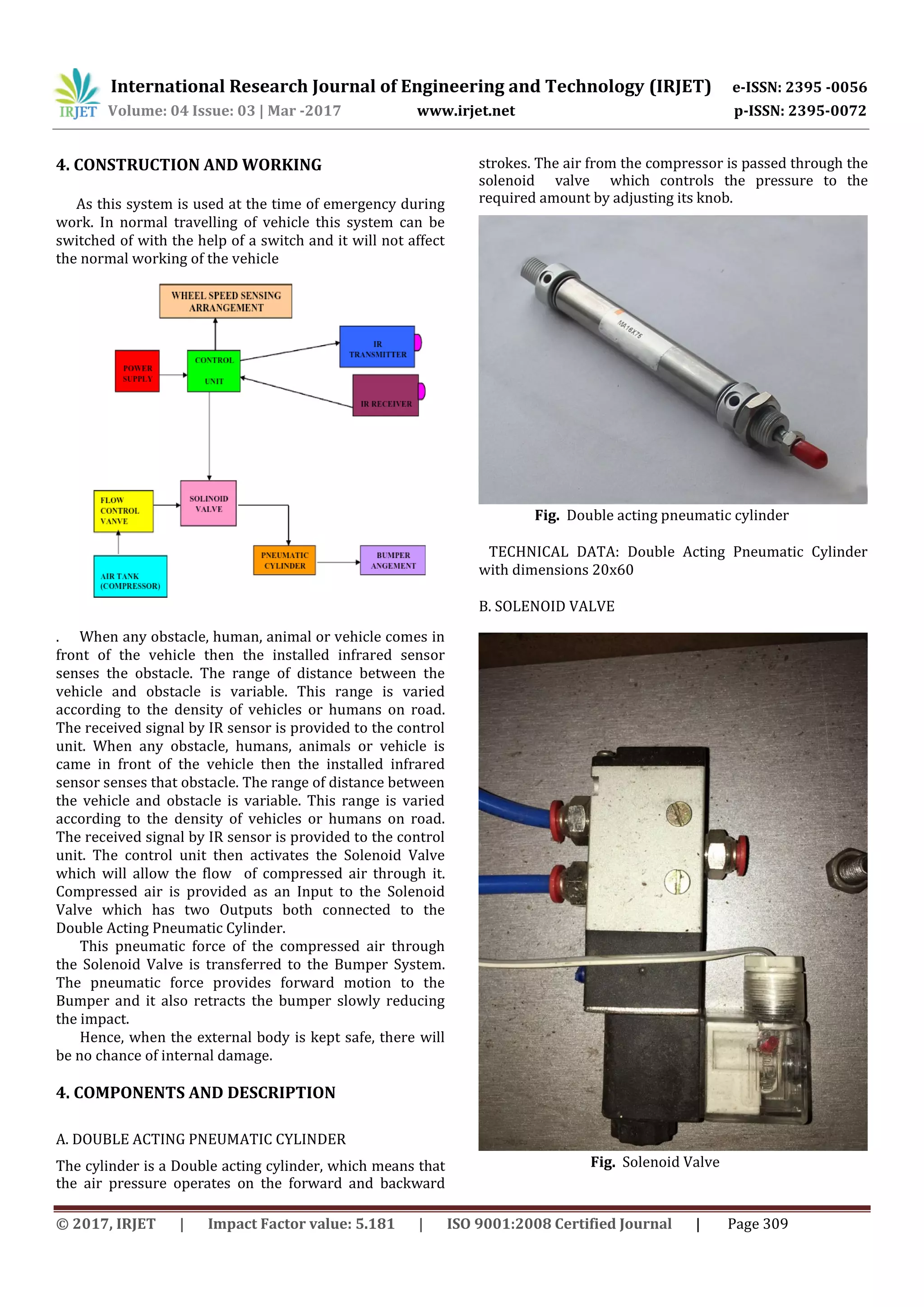 Accident Prevention System by Automatic Pneumatic Bumper | PDF