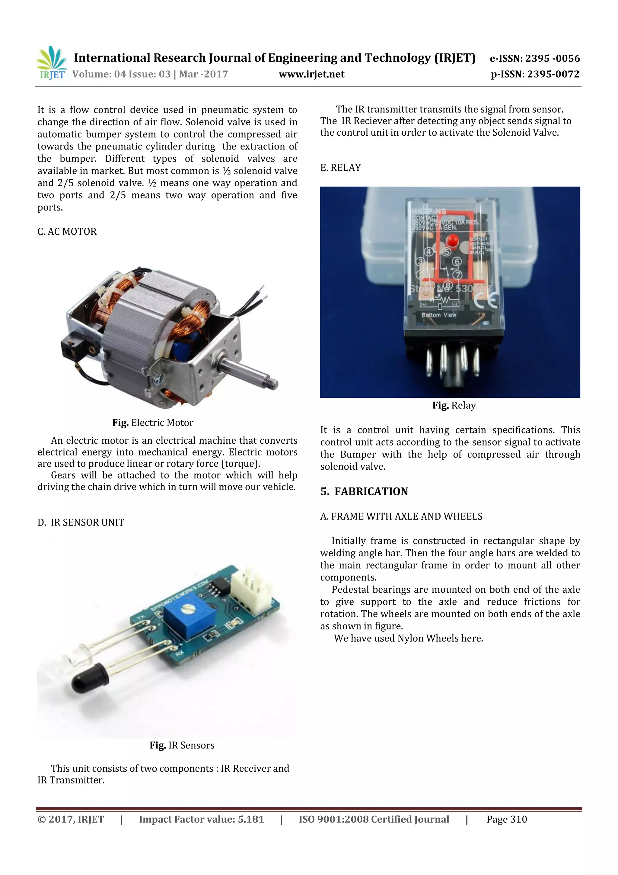 Accident Prevention System by Automatic Pneumatic Bumper | PDF