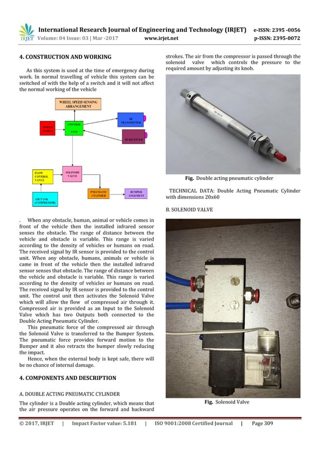 Accident Prevention System by Automatic Pneumatic Bumper | PDF