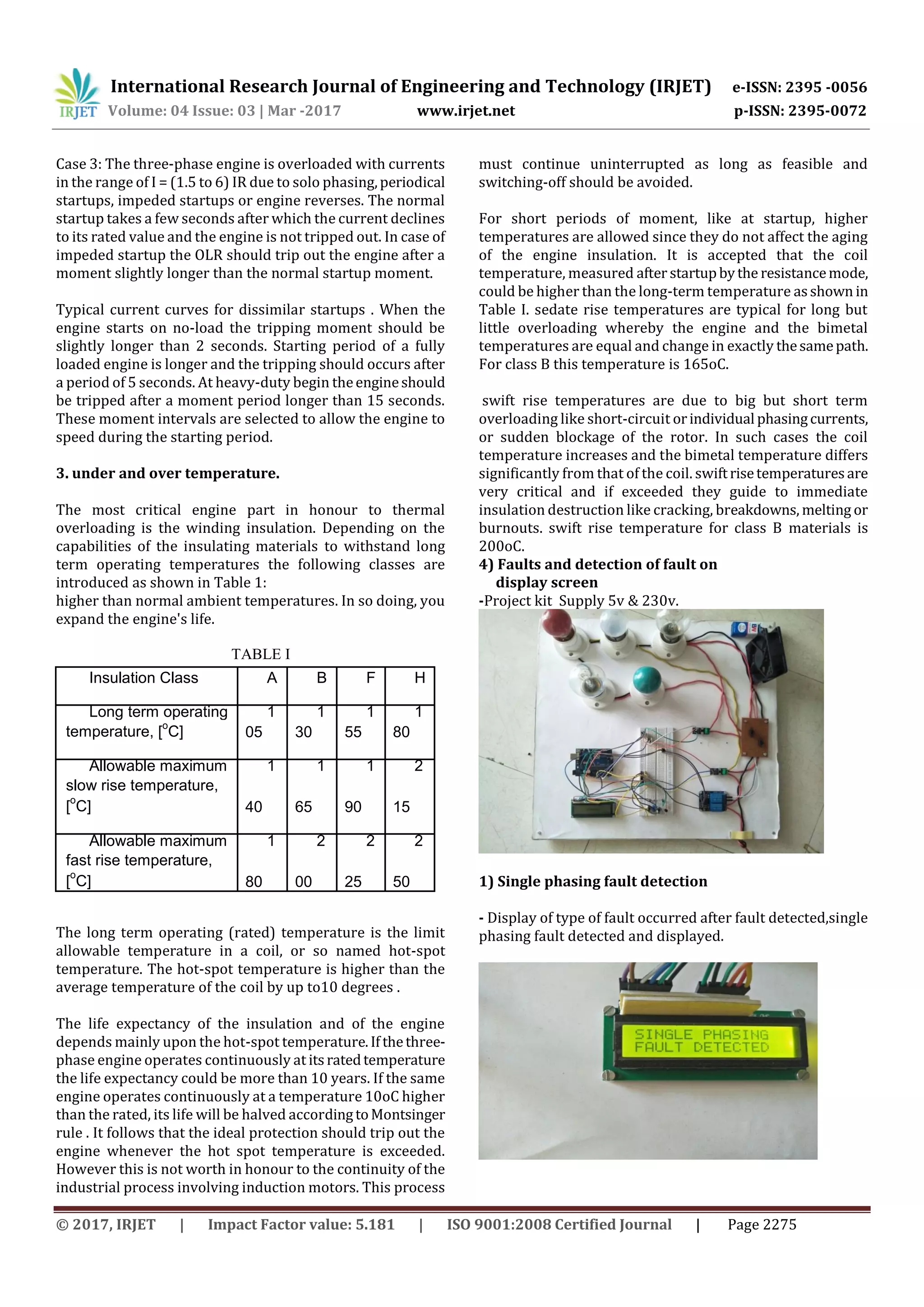 Protection Schemes for Three Phase Induction Motor | PDF