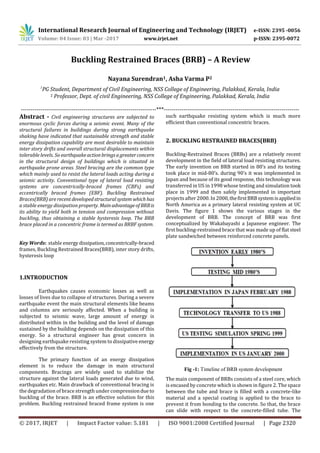 Buckling Restrained Braces (Brb) – A Review | PDF