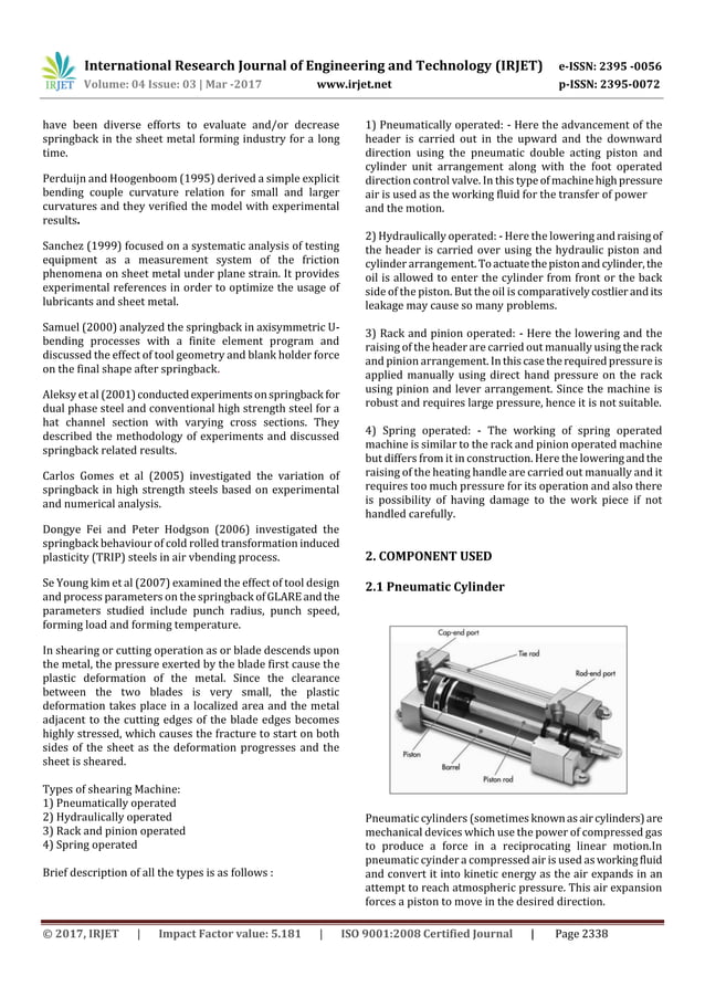 Design and Fabrication of Pneumatic Sheet Metal Cutting and Pneumatic ...