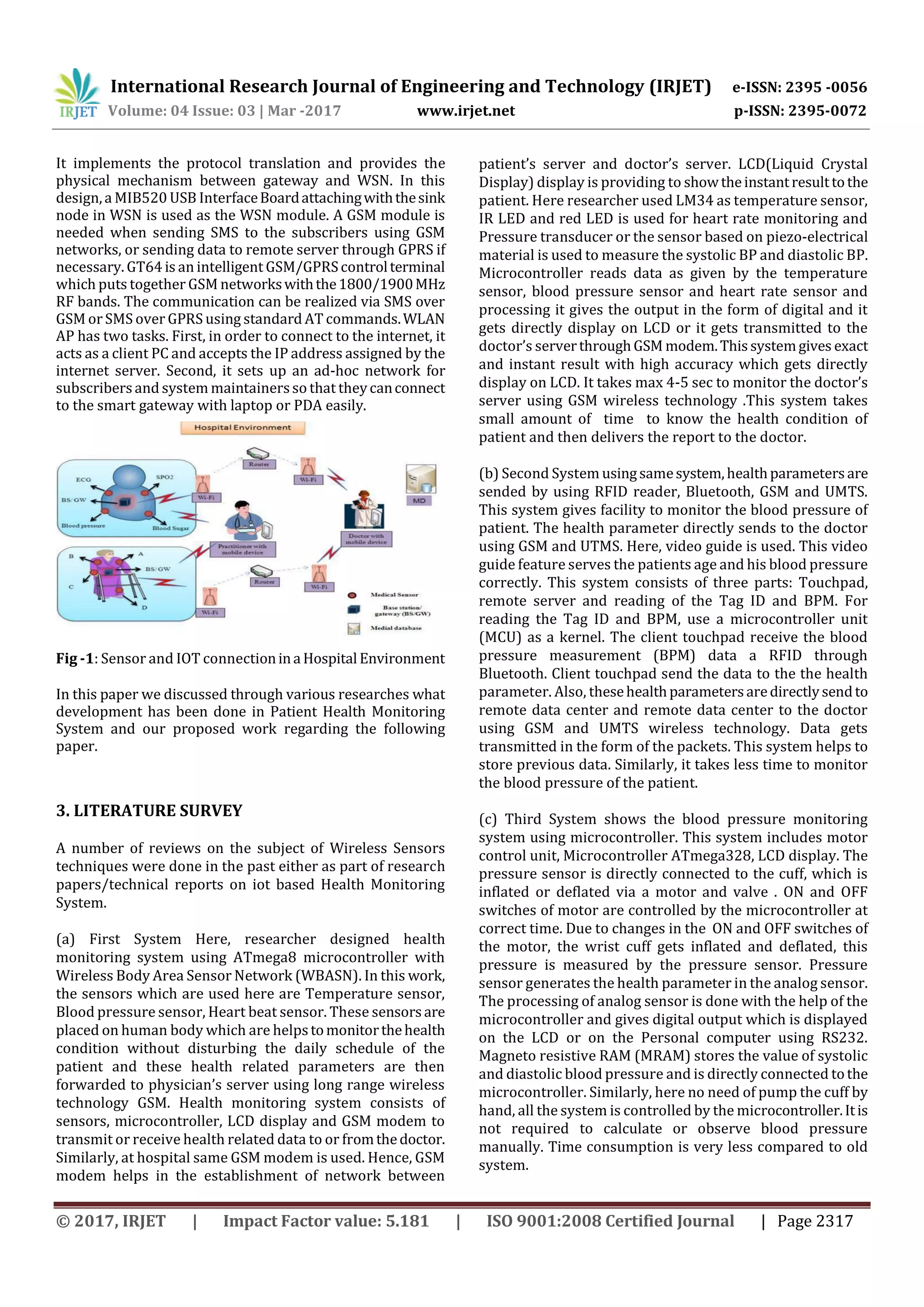 IoT Based Patient Health Monitoring System | PDF