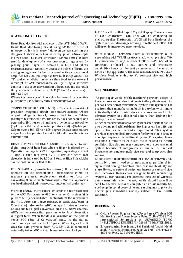 IoT Based Patient Health Monitoring System | PDF