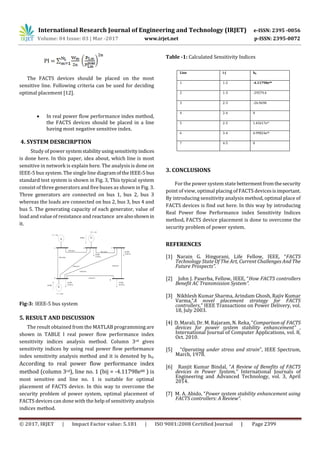 Facts Devices Placement using Sensitivity Indices Analysis Method | PDF
