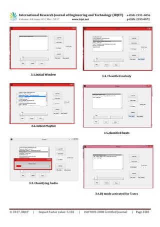 Audio Classification using Artificial Neural Network with Denoising Algorithm (Intelligent Music ...