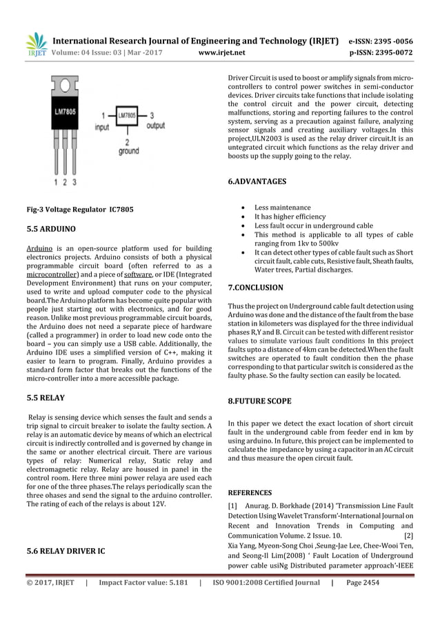Detection Of Underground Cable Fault Using Arduino Pdf