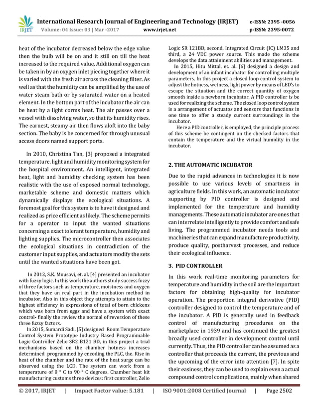 Smart Incubator Based on PID Controller | PDF