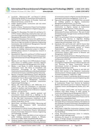 A Critical Review of the Causes of Cost Overrun in Construction Industries in Developing ...