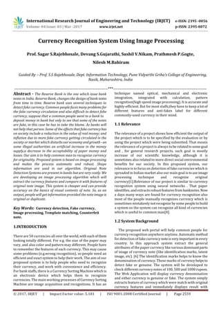 Currency Recognition System using Image Processing | PDF | Stocks and Bonds | Personal Investing