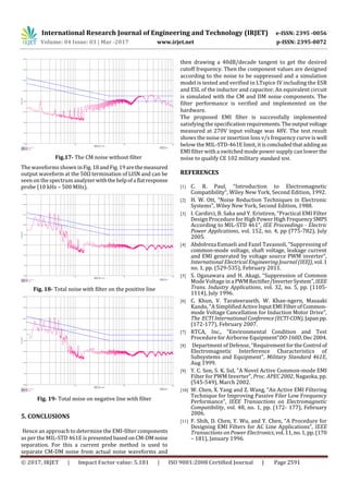 Design & Implementation of a Practical EMI Filter for High Frequency ...