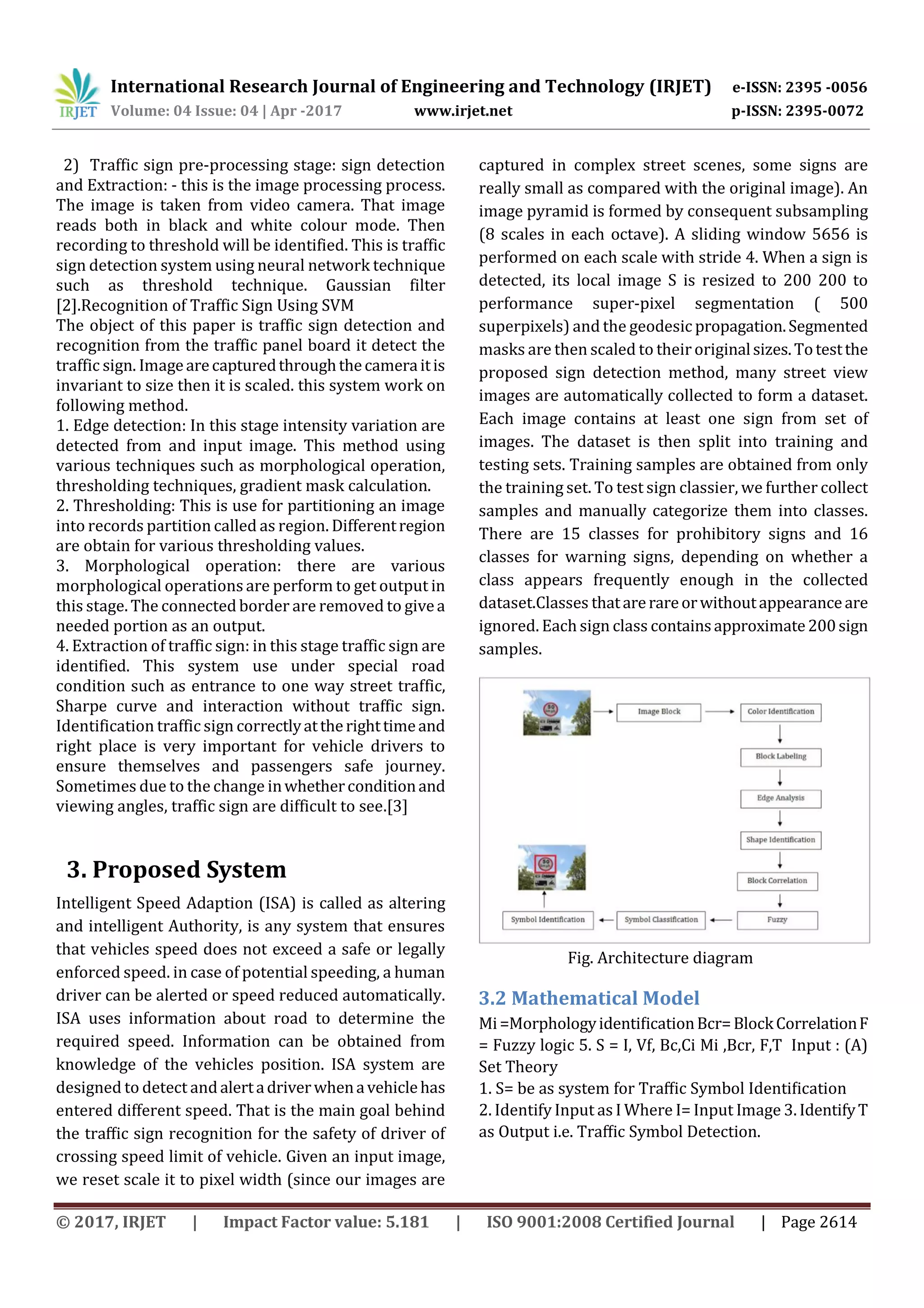 An Ideal Model For Recognition of Traffic Symbol using Color and Morphological Structure | PDF