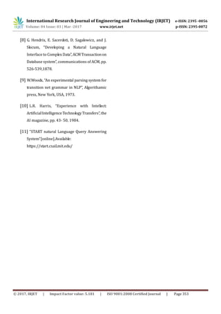 Hindi language as a graphical user interface to relational database for transport system | PDF ...