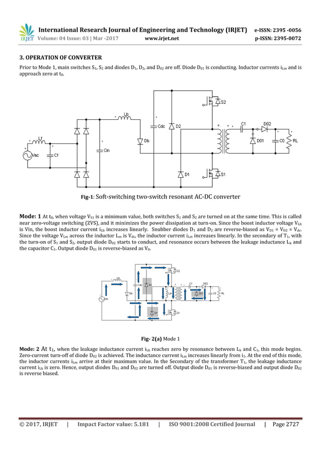 Soft-Switching Two-Switch Resonant AC-DC Converter | PDF
