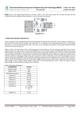 Soft-Switching Two-Switch Resonant AC-DC Converter | PDF