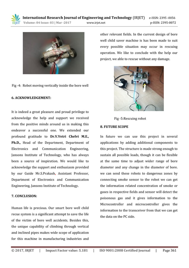 Smart bore well child rescue system