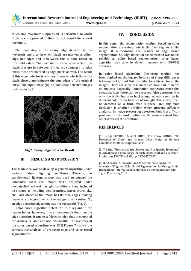 Image Processing Algorithm for Fruit Identification | PDF