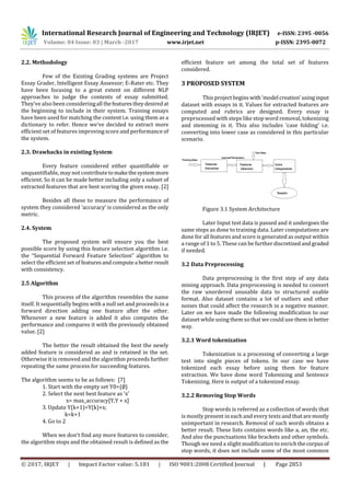 Automated Essay Grading using Features Selection | PDF