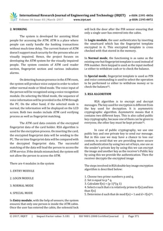 ATM for visually challenged people | PDF