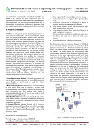 Corms: An Automated Restaurent Management System | PDF