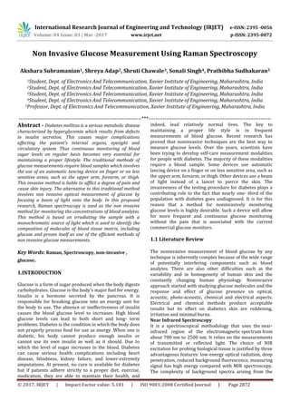 Non Invasive Glucose Measurement using Raman Spectroscopy | PDF