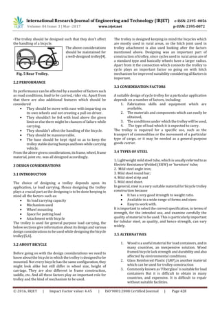 Design and fabrication of compact bicycle trolley | PDF