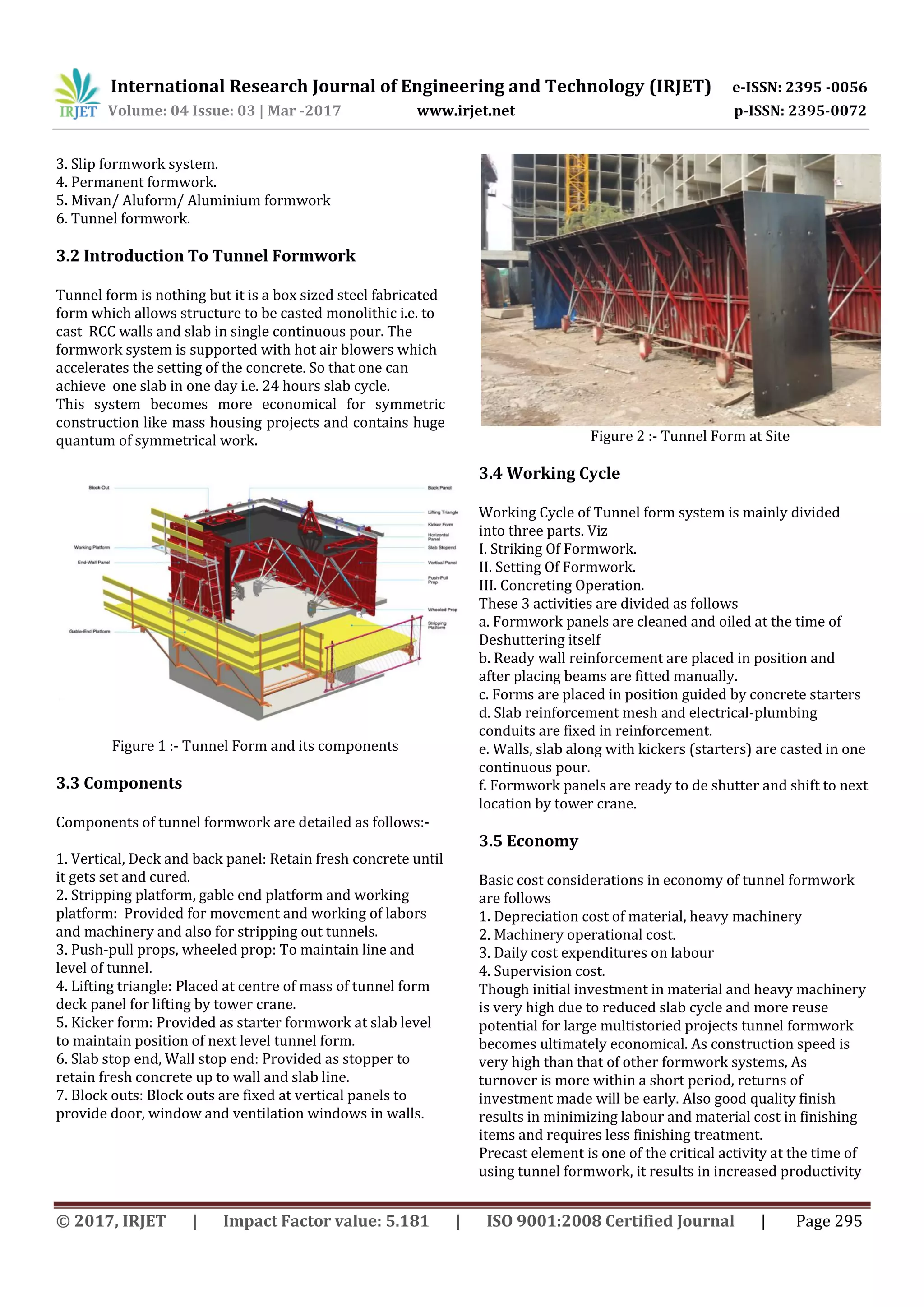 Introduction to advanced TUNNEL Formwork system: Case study of ‘Rohan ...